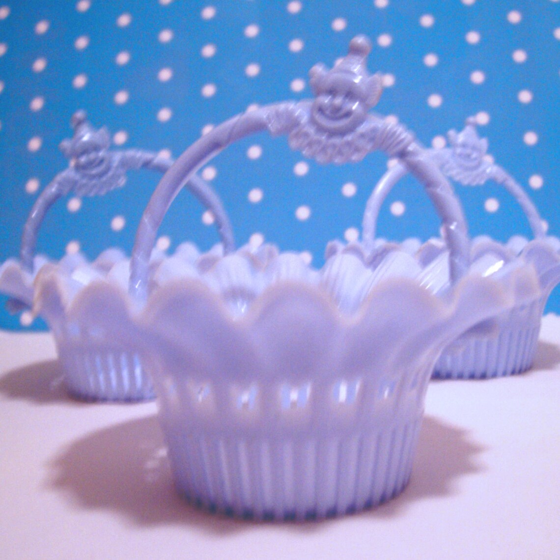 6 Vintage Light Blue Party Candy/nut Baskets Plastic - Etsy