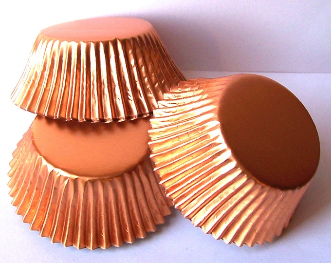 Copper Foil Cupcake Liners Standard Size Choose Set Of 50 Or 100 Etsy