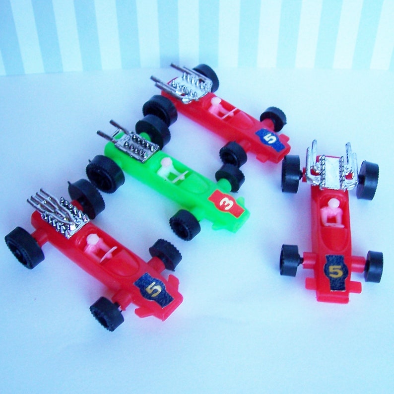 4 Small Plastic Toy Race Cars Vintage 2 3/4 Long - Etsy