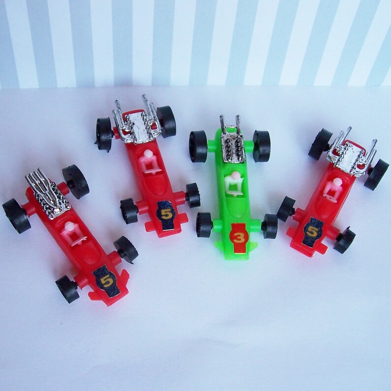 4 Small Plastic Toy Race Cars Vintage 2 3/4 Long - Etsy