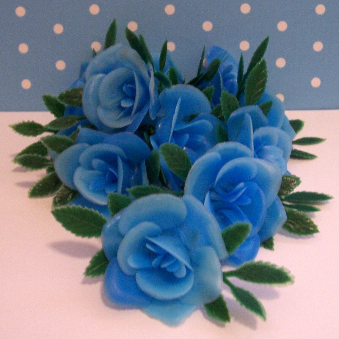 12 Blue Rose Cupcake Toppers - Etsy