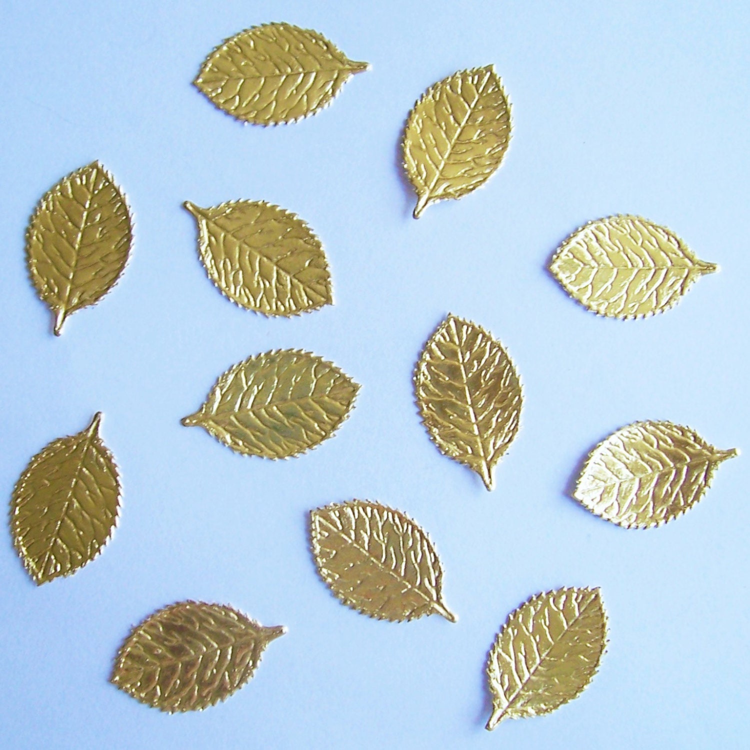 20 Gold Foil Paper Leave Cupcake Toppers 1 2/8 Inches Long - Etsy