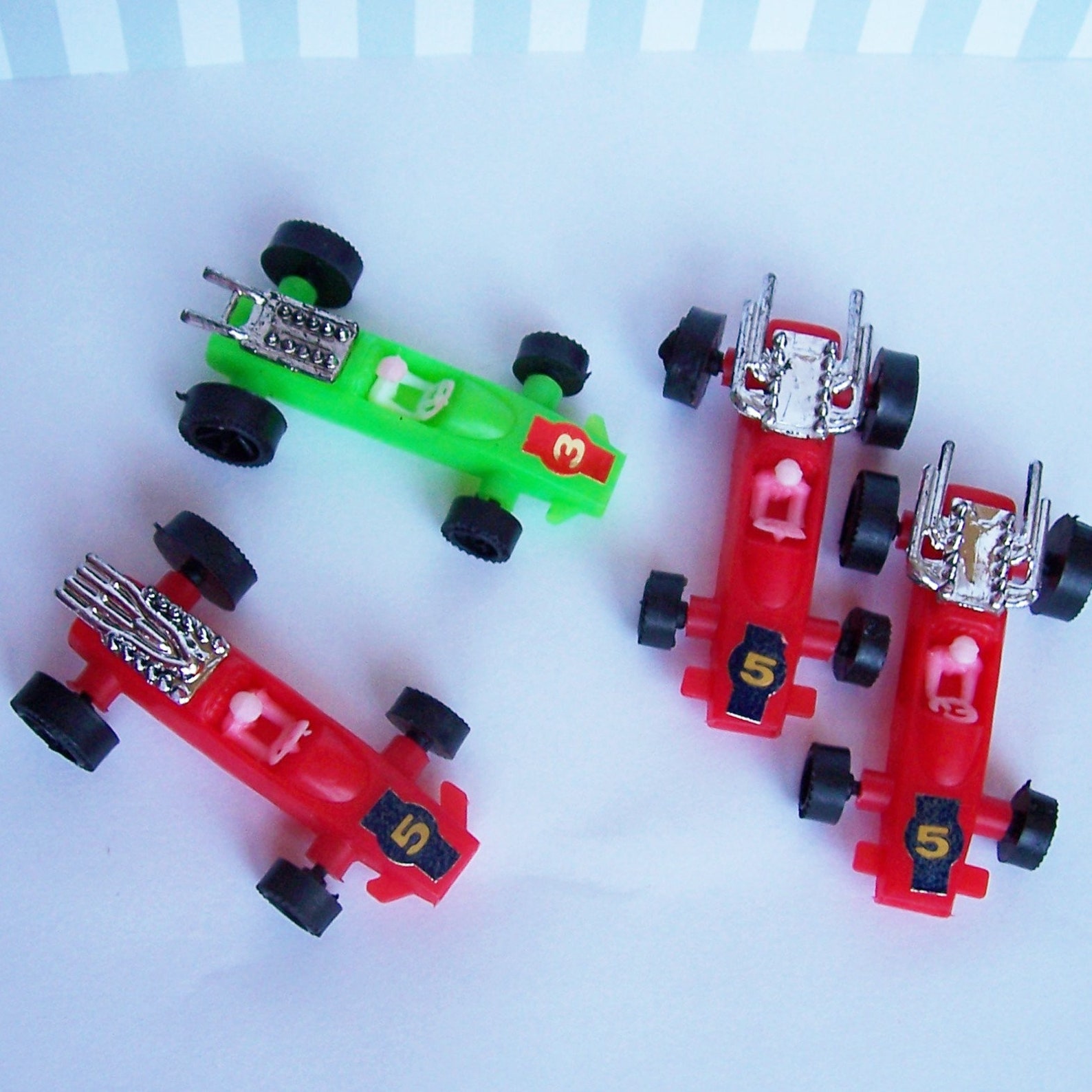 4 Small Plastic Toy Race Cars Vintage 2 3/4 Long - Etsy