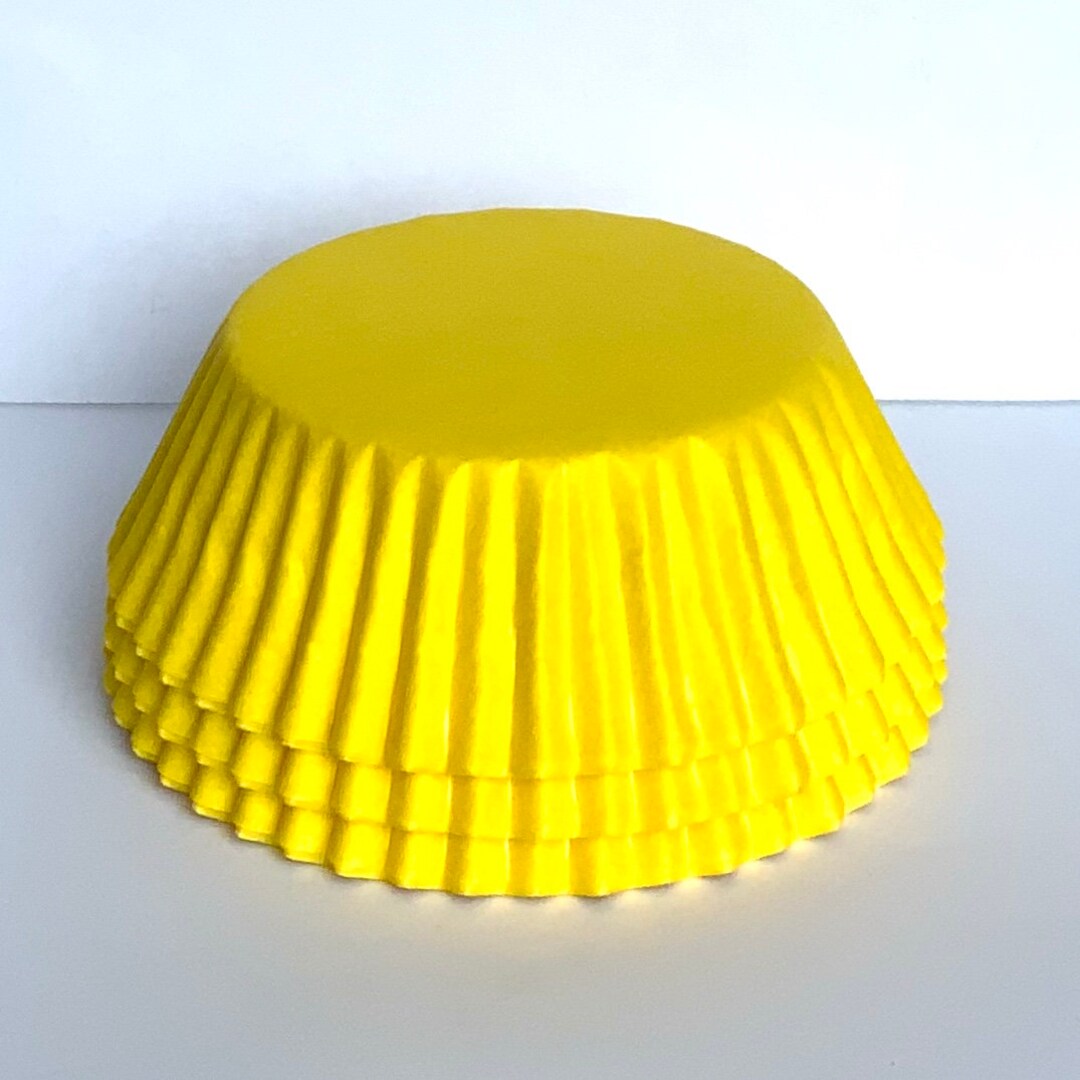 Yellow Cupcake Liners Standard Bottom With Short Wall- Choose Set of 50 ...
