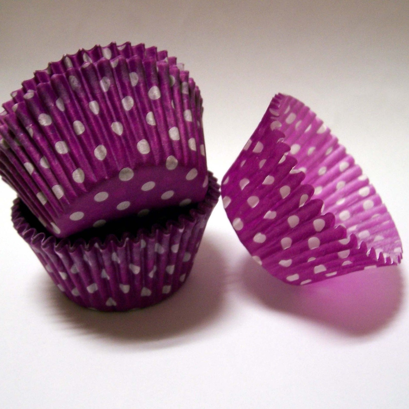 100 Purple Polka Dot Cupcake Liners - Etsy
