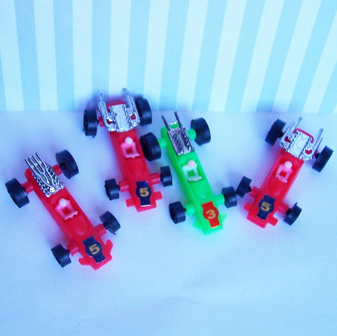 4 Small Plastic Toy Race Cars Vintage 2 3/4 Long | Etsy