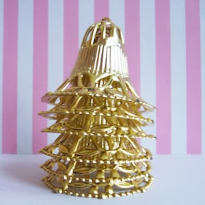 6 Gold Filligree Bell Cake Decorations 2" - Etsy