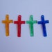 4 Plastic Crucifix Cross Charms Plastic Relief 4 Colors - Etsy