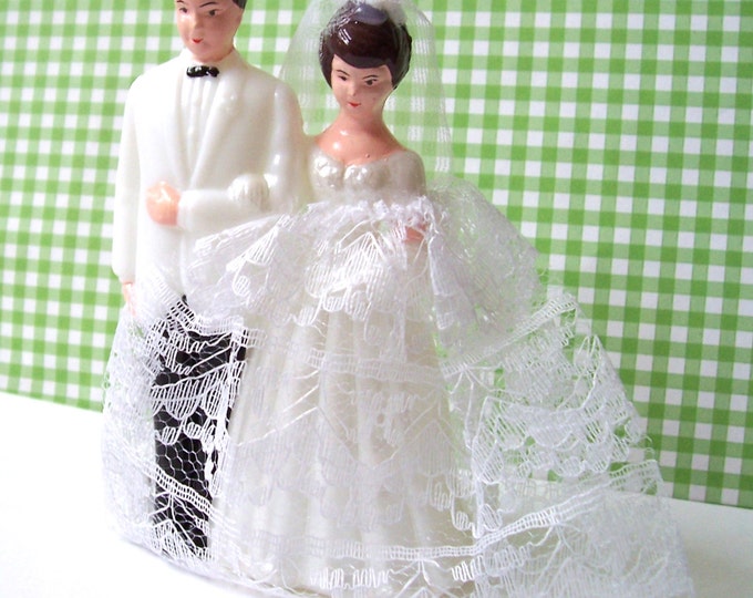 Bride W Lace Dress and Groom Cake Topper DIY - Etsy