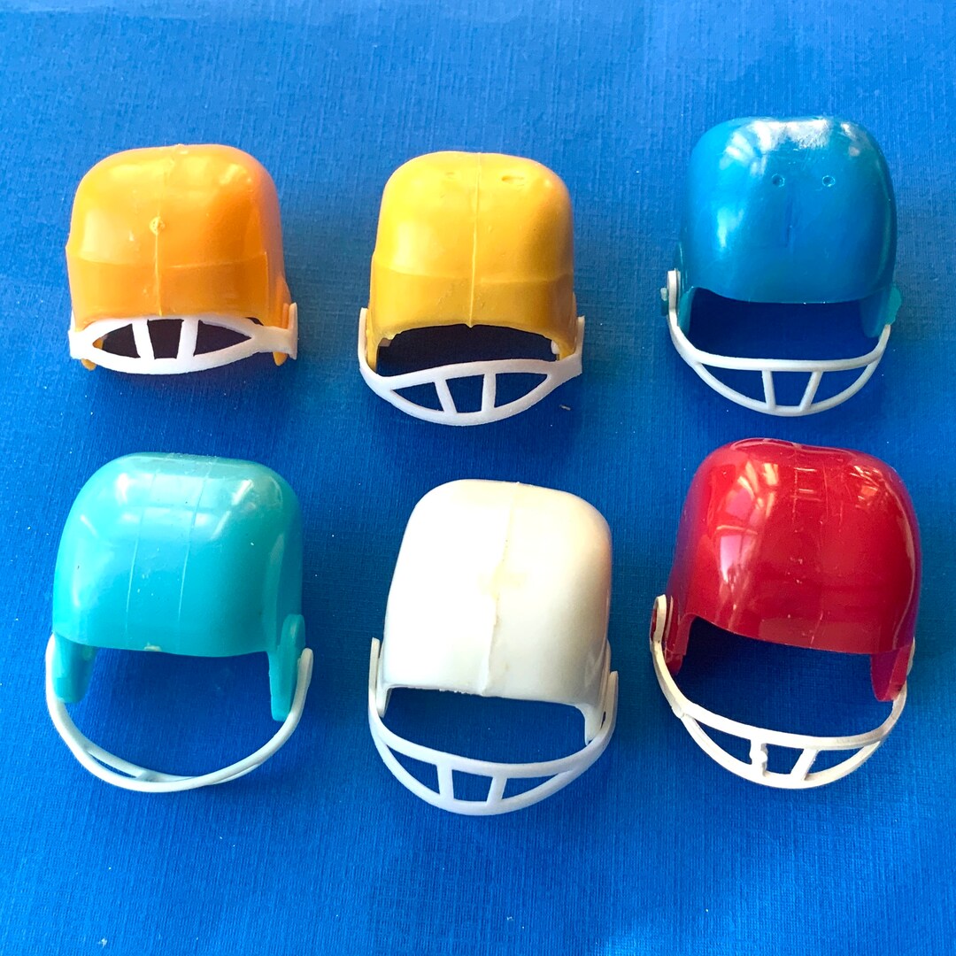 6 Football Helmet Cake Toppers Miniatures 1 1/2 Plastic NOS - Etsy