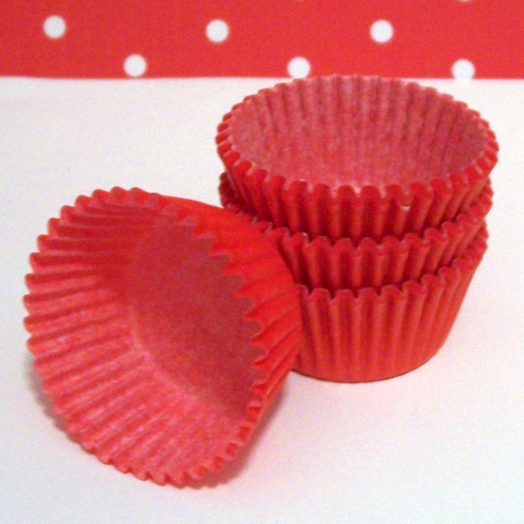 100 Mini Red Baking Cups- Candy Liners - Etsy