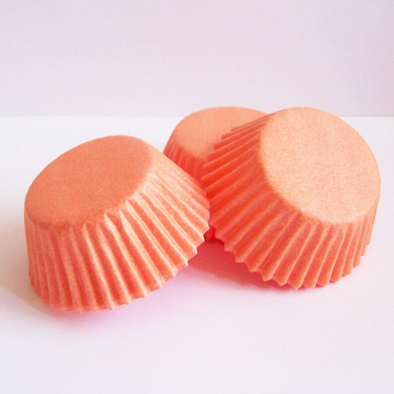 Mini Peach Baking Cups- Choose Set of 50 or 100 - Etsy