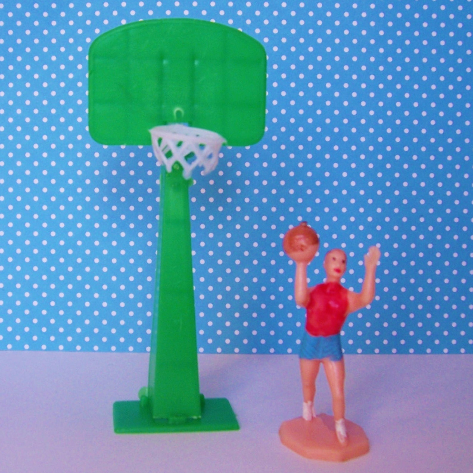 Basketball Cake Topper Set Vintage Basket is 4 1/4 H | Etsy