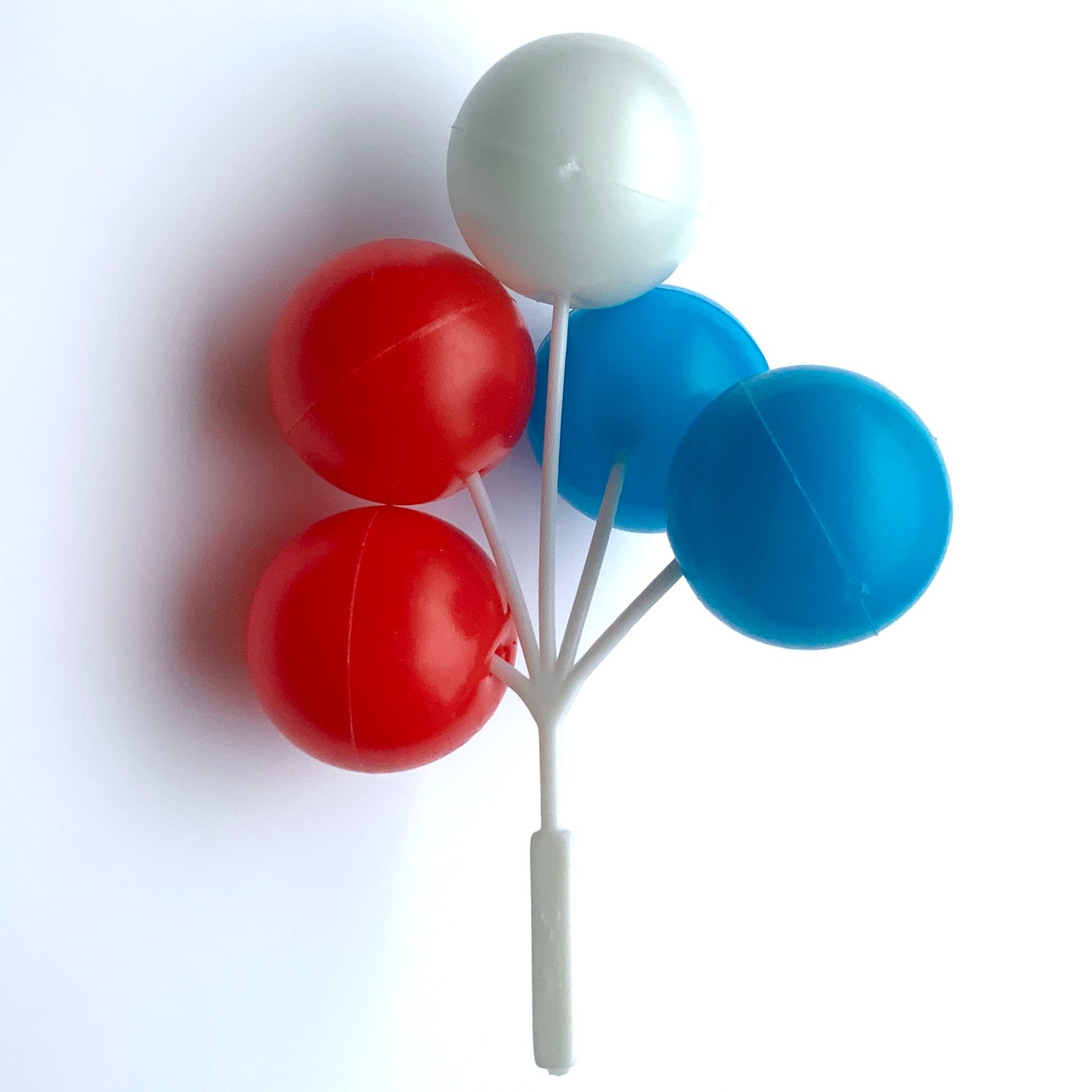 Red White and Blue Balloon Cluster Cake Pick Approximately 4 High - Etsy