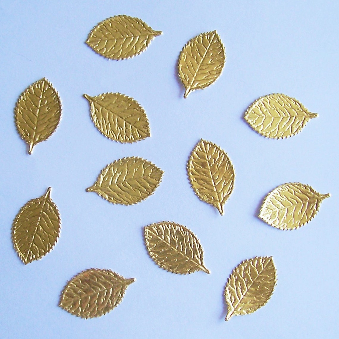 20 Gold Foil Paper Leave Cupcake Toppers 1 2/8 Inches Long | Etsy