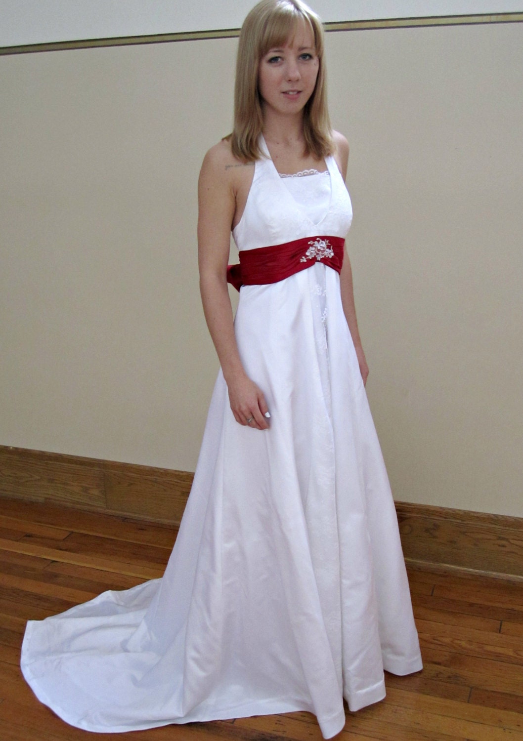 Wedding Gown amber Lace Wedding Dress Empire | Etsy