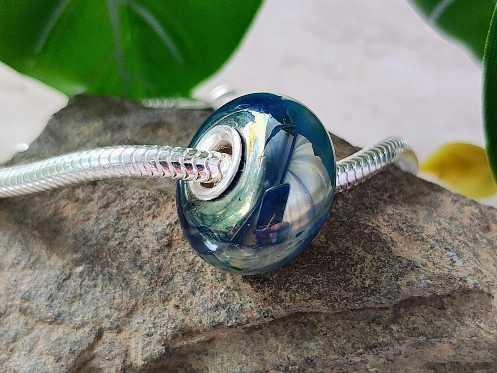 The Rhythm of Day... Artisan Lampwork Glass Charm Bead Horizons Series ...