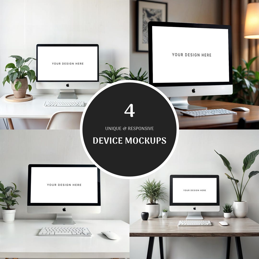 Device Mockups, Responsive Mockups, Apple Dekstop, Computer Mockup ...