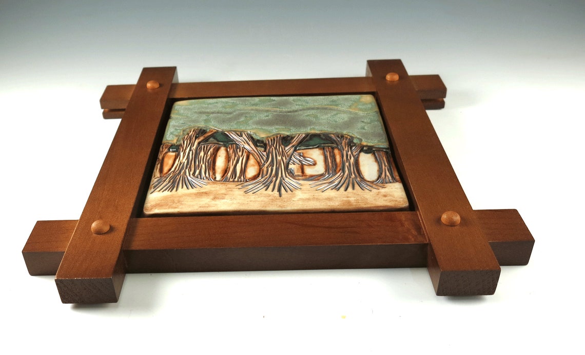 Decorative Ceramic Tile Mission Style Handmade Pottery - Etsy