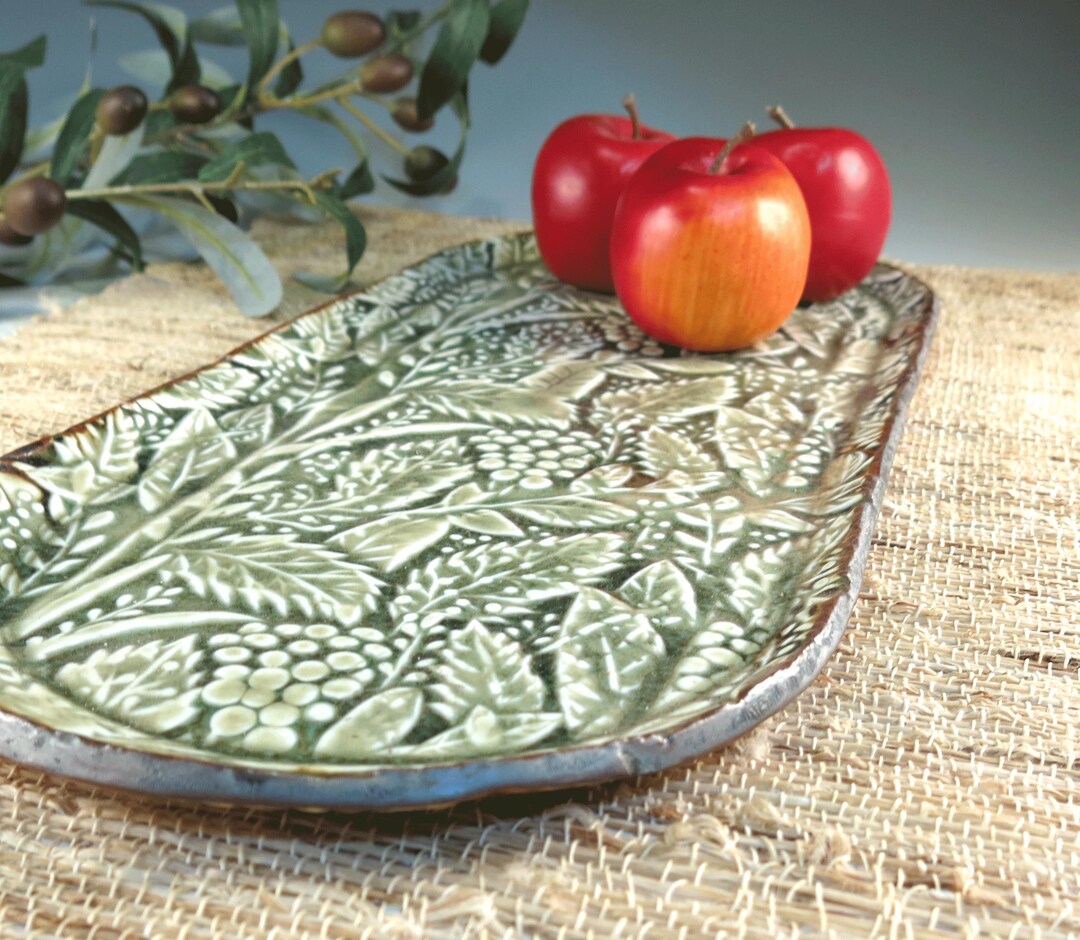 Botanical Porcelain Serving Tray, Bath Tray, Vanity Tray, Bathroom ...