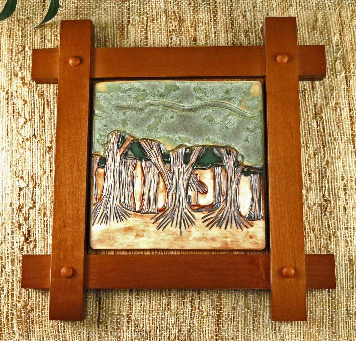 Decorative Ceramic Tile Mission Style Handmade Pottery - Etsy