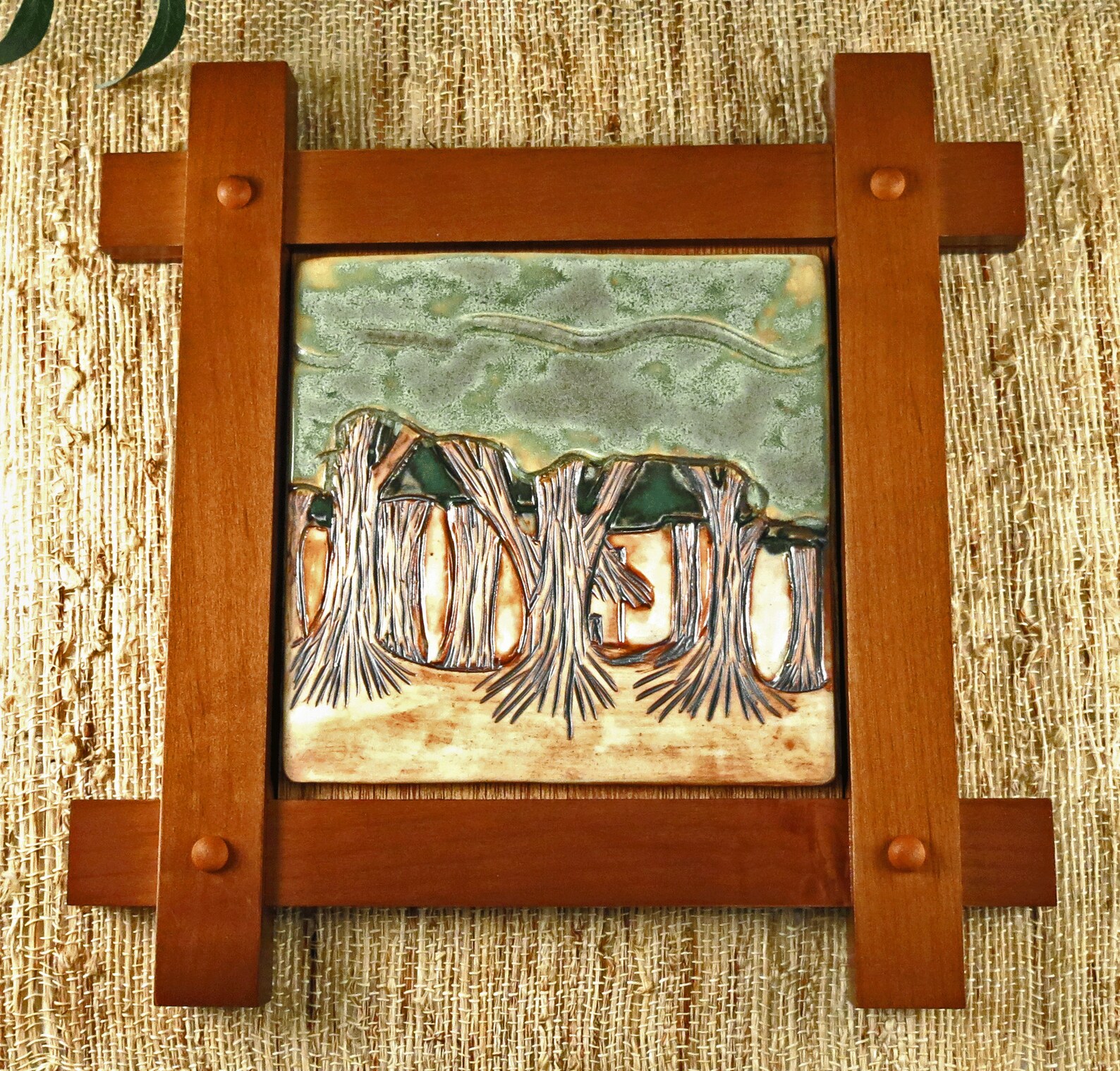 Decorative Ceramic Tile Mission Style Handmade Pottery - Etsy