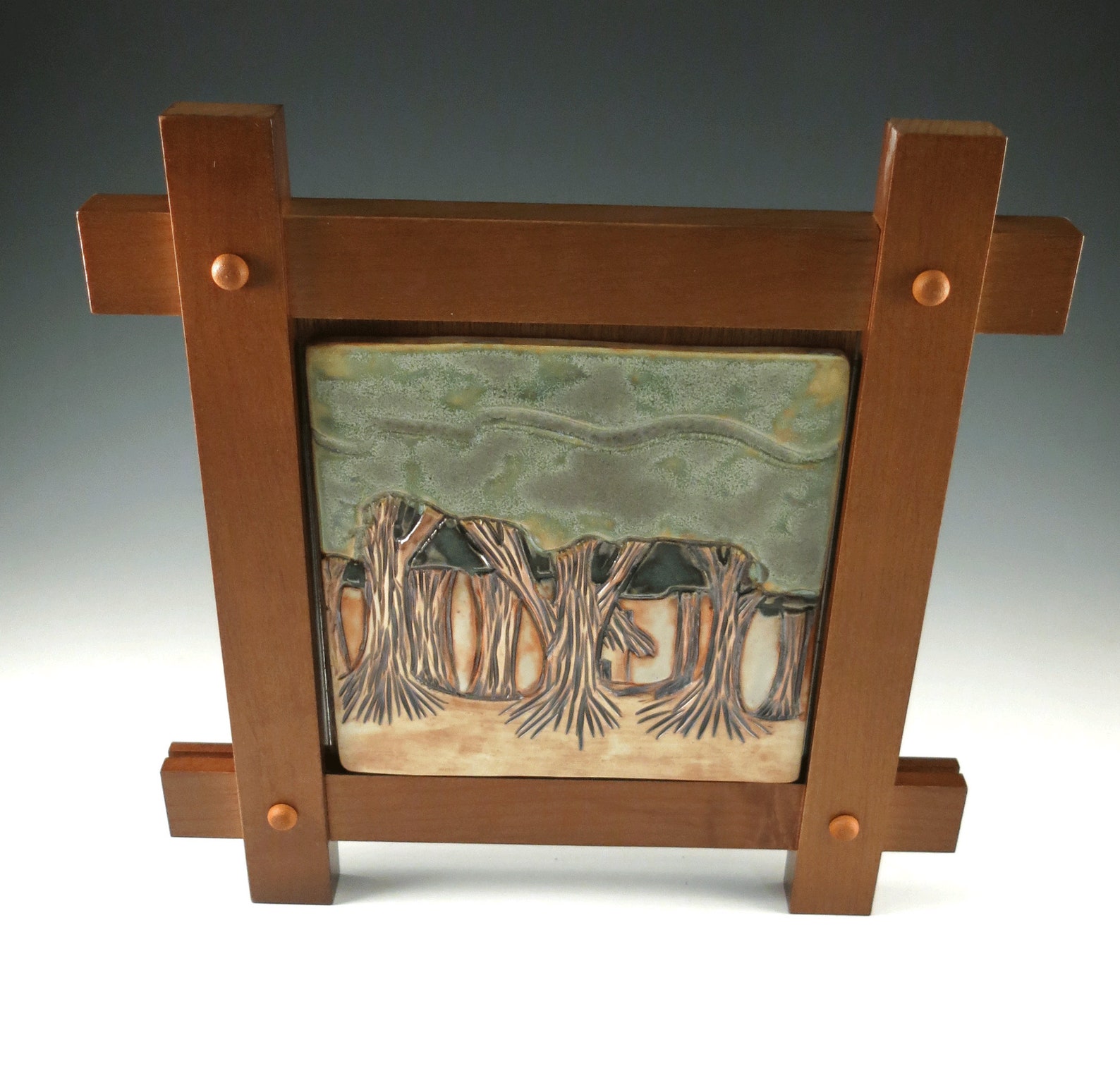 Decorative Ceramic Tile Mission Style Handmade Pottery - Etsy