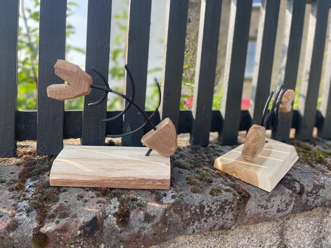 Decorative Fish Skeletons Made of Wood and Metal – Set of 2, 20 X 15 Cm ...