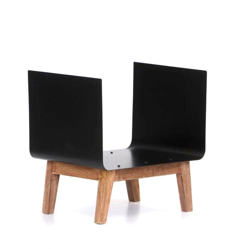 Modern Firewood Rack Stylish Wood Storage Made of Wood and Metal ...