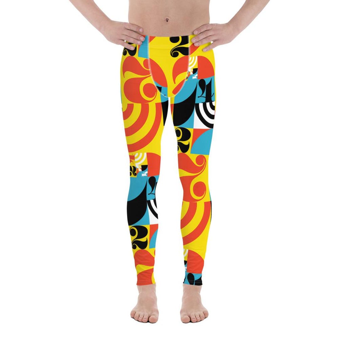 Bauhaus Boogie Colourful Geometric Meggings, Crazy Leggings, Patterned ...
