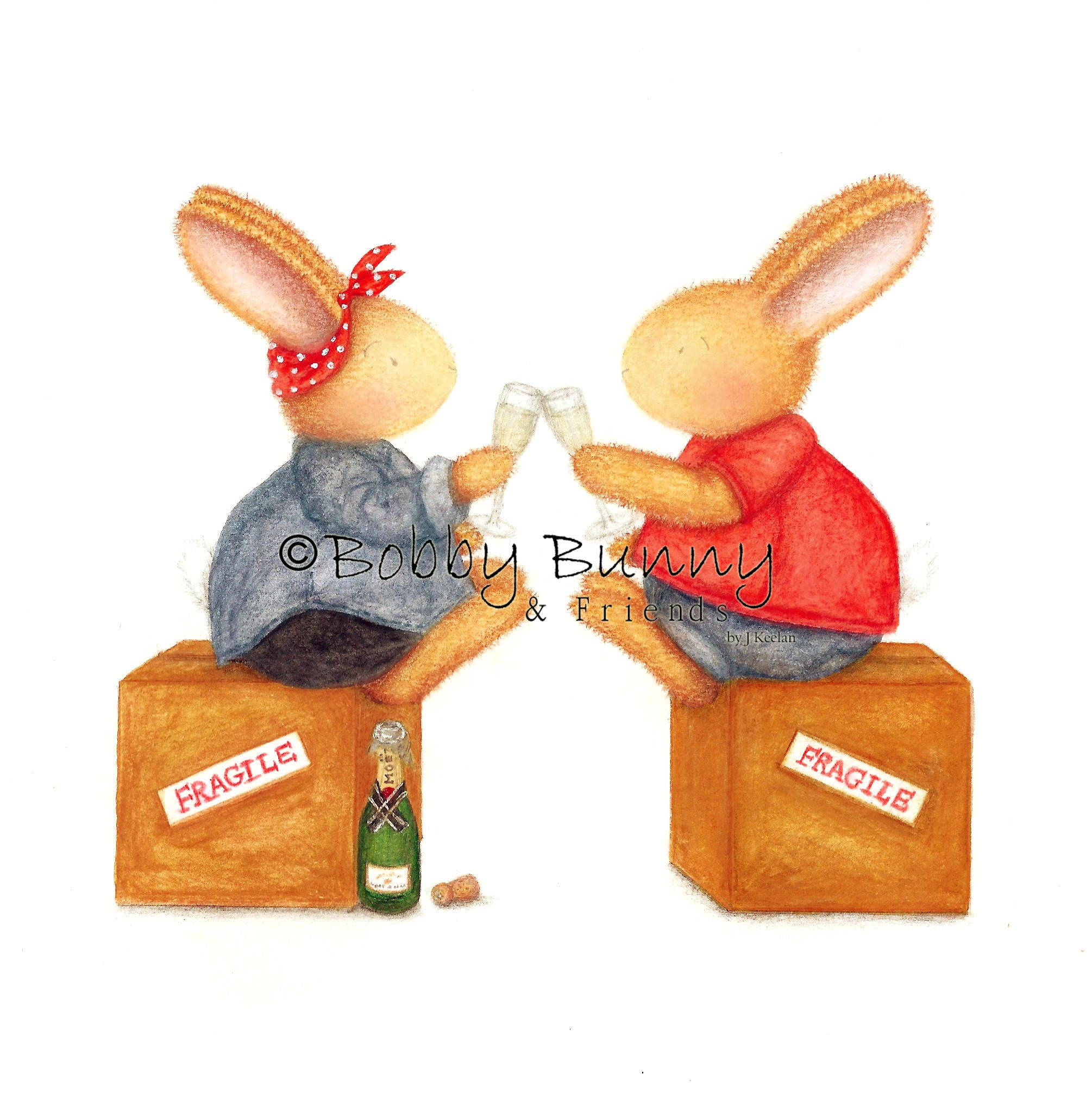 Personalised First Home/new Home Card- Bobby Bunny and Friends ...
