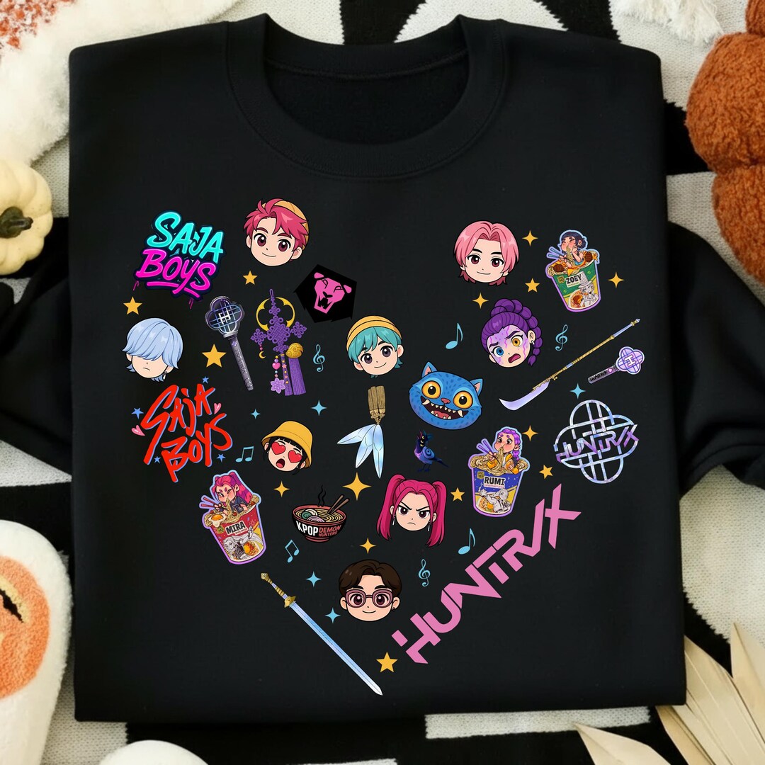 Demon Hunters Heart PNG, Kpop Huntrix Lover, Saja Girls Fan T-shirt ...