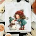 Watercolor Christmas Girl Snowman PNG Clipart Bundle (digital Download ...
