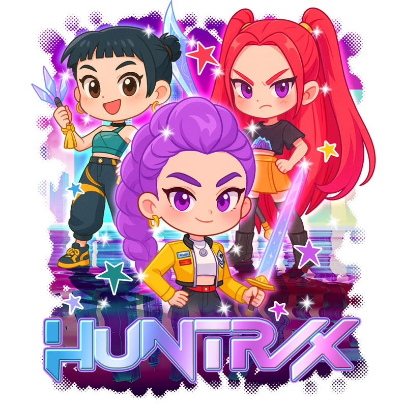 Christmas K-pop Demon Hunter PNG | Holiday Anime Girl Gang (digital ...