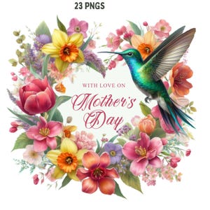 Mother's Day Floral Clipart Bundle: 23 PNG Designs (commercial Use) - Etsy