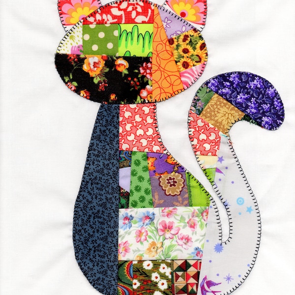 Cat Quilt Block - Etsy