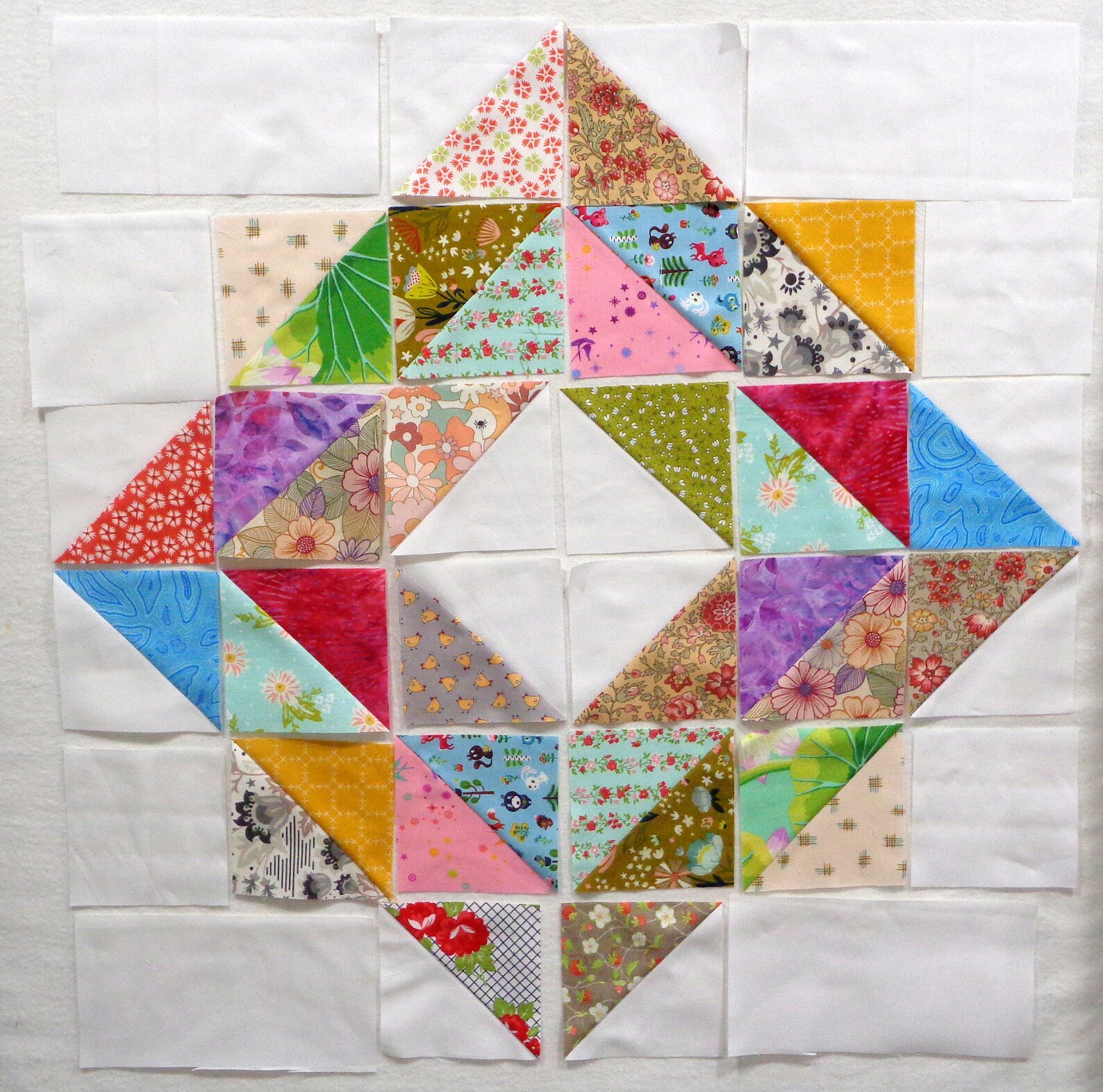 Diamond in a Square 2 Unfinished Quilt Top - Etsy