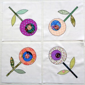 Pop Art Poppies Appliqued Quilt Blocks - Etsy