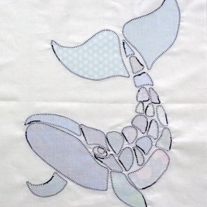 Patchwork Whale Appliqued Quilt Block - Etsy