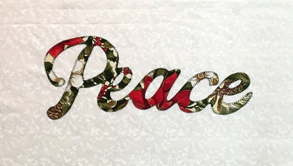 Peace Appliqued Quilt Block - Etsy