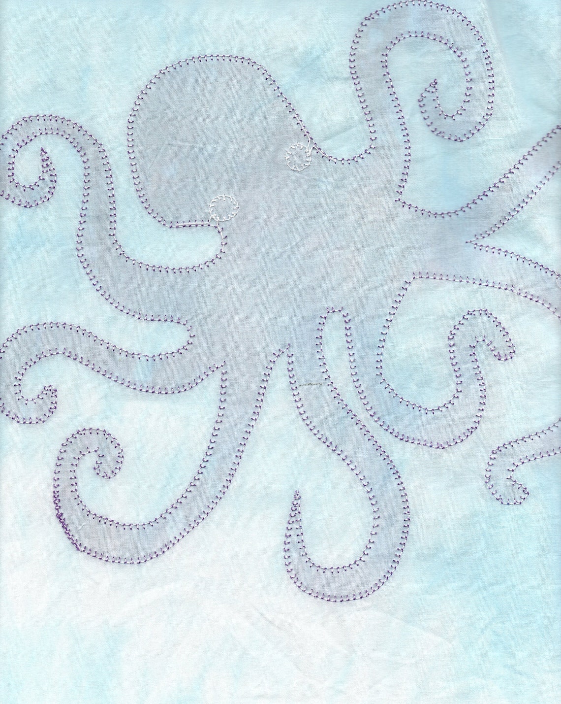 Octopus Appliqued Quilt Block | Etsy
