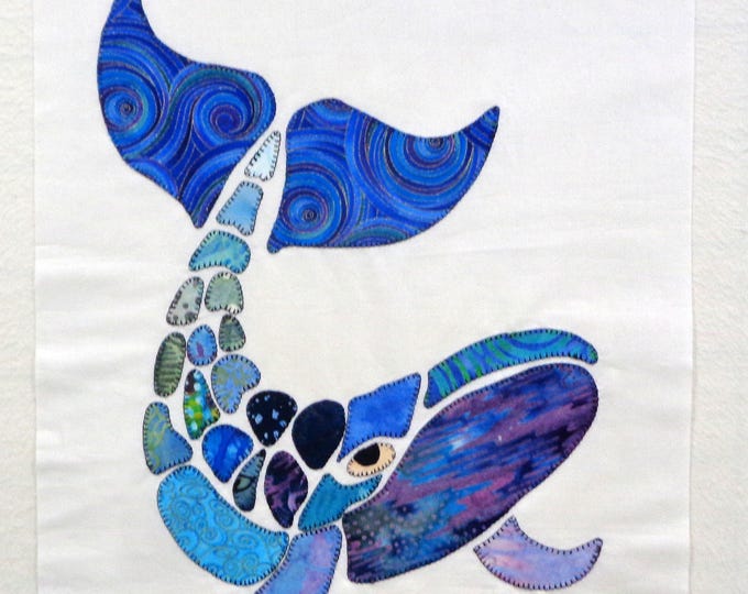 Blue Whale Appliqued Quilt Block - Etsy