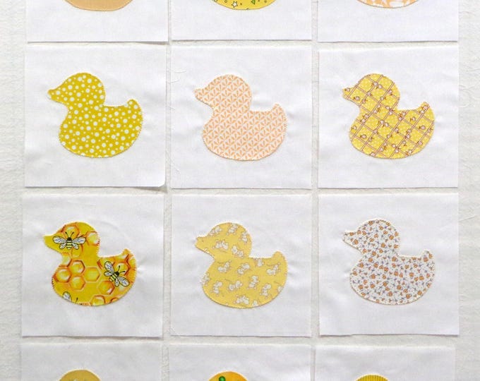 Reserved for Diana S Rubber Duckies Appliqued Quilt Blocks - Etsy