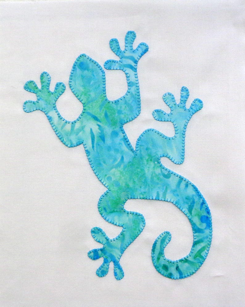 Gecko Appliqued Quilt Blocks - Etsy