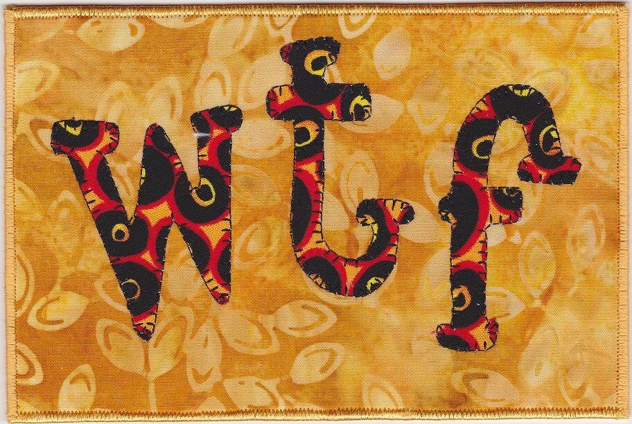 WTF Fabric Postcard - Etsy