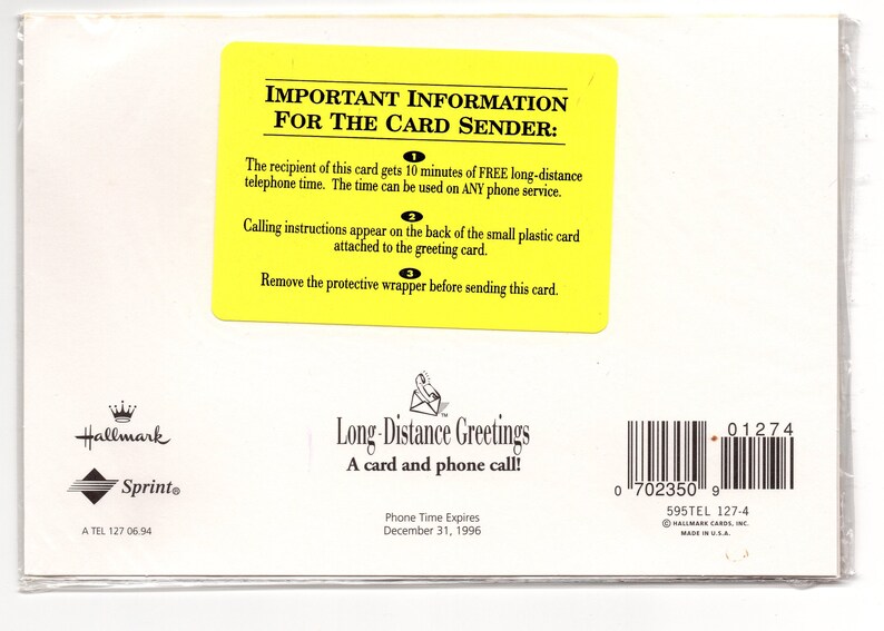 Vintage Long Distance Calling Card - Etsy