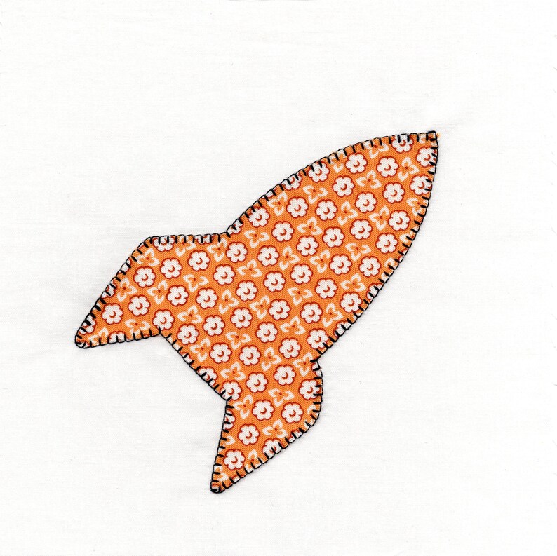 Rocket Ships Appliqued Quilt Blocks - Etsy