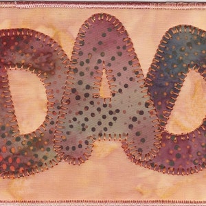 Dad Quilted Fabric Postcard - Etsy