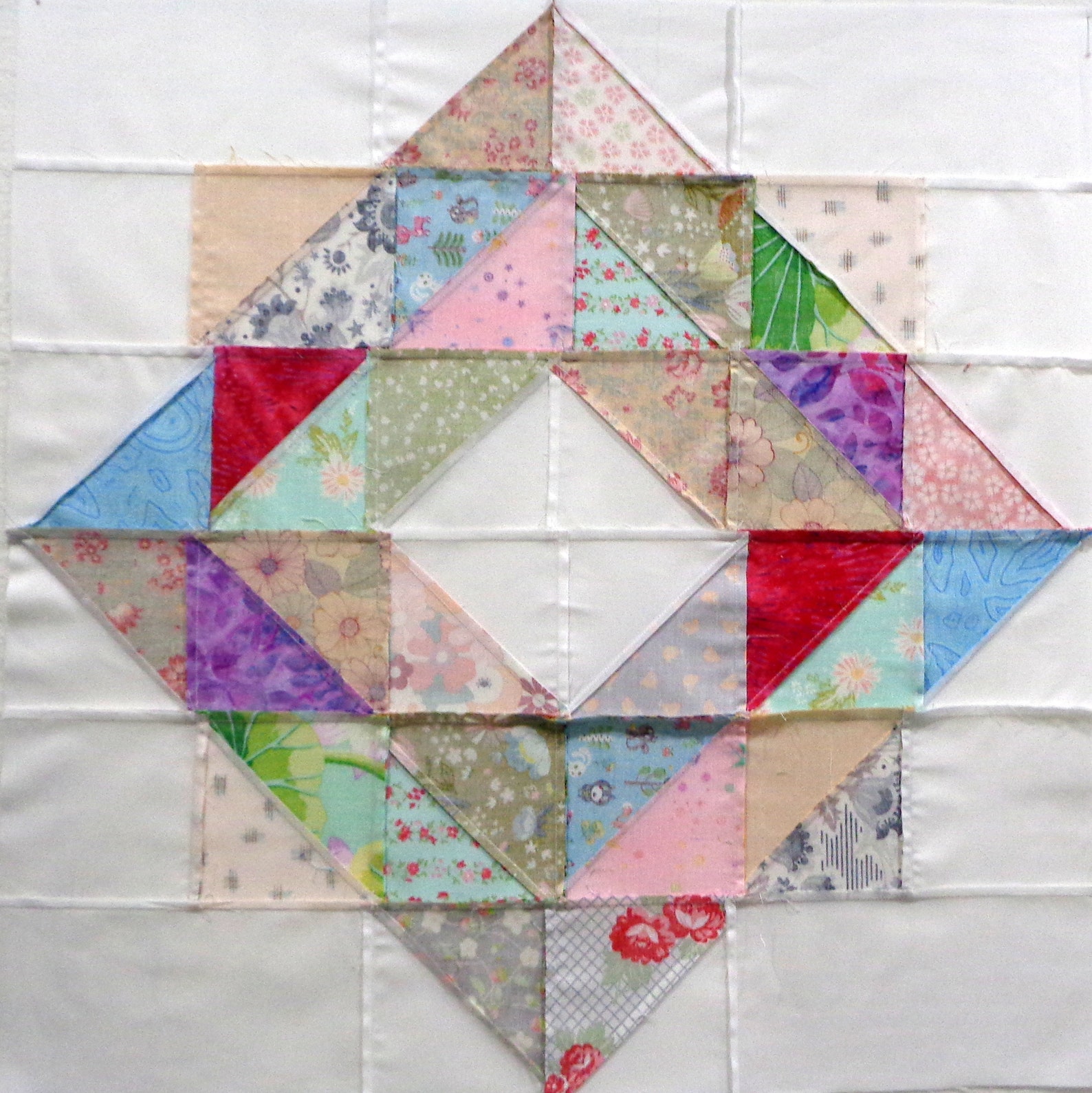 Diamond in a Square 2 Unfinished Quilt Top - Etsy