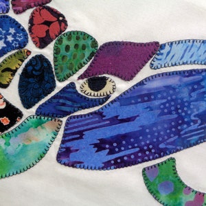 Patchwork Whale Appliqued Quilt Block - Etsy